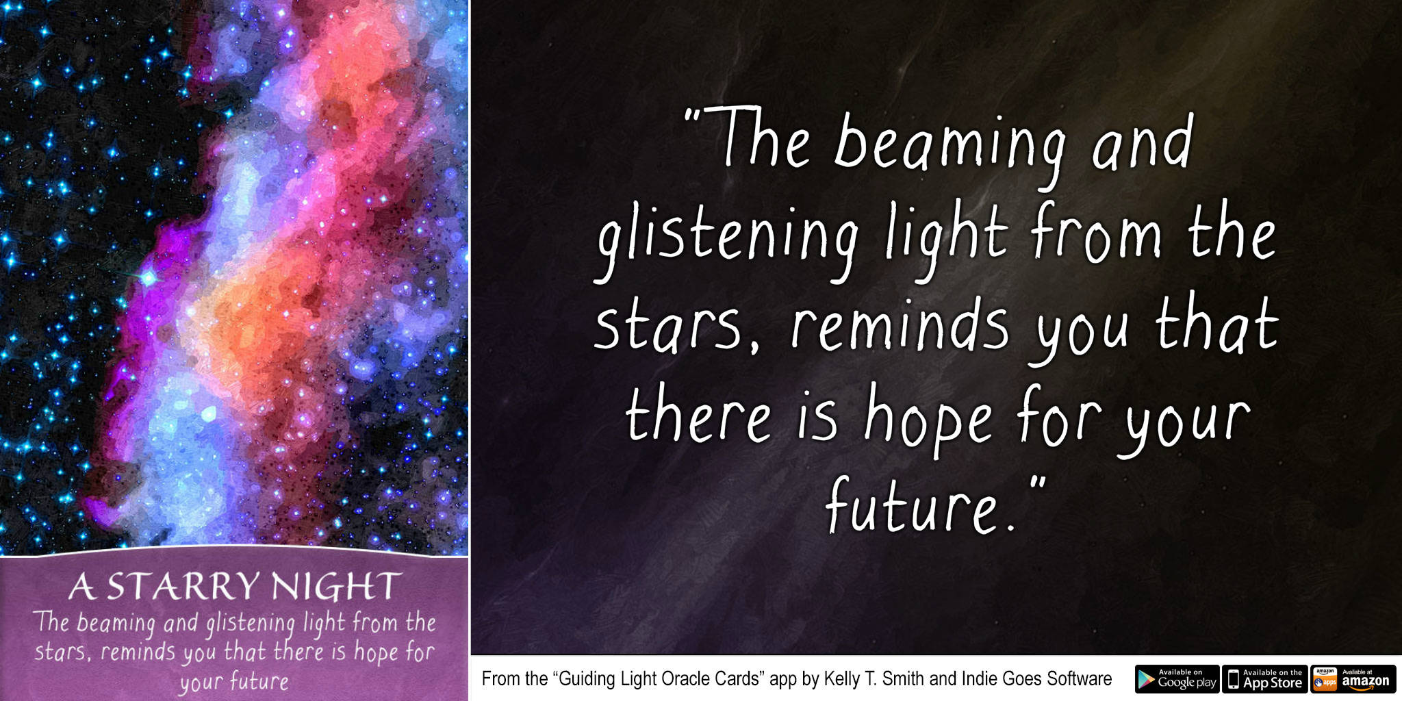 Your reading from the 'Guiding Light Oracle Cards' app - Try it for free!