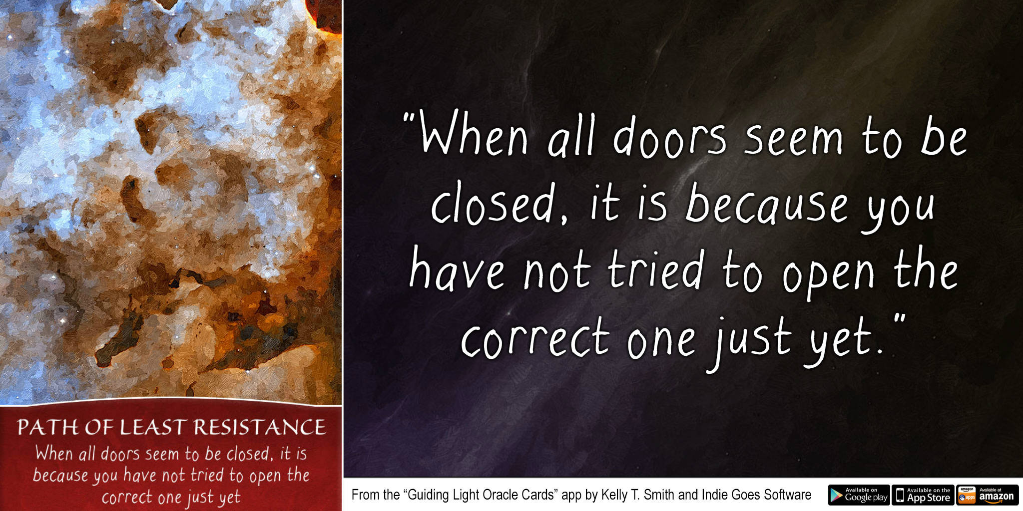 Your reading from the 'Guiding Light Oracle Cards' app - Try it for free!