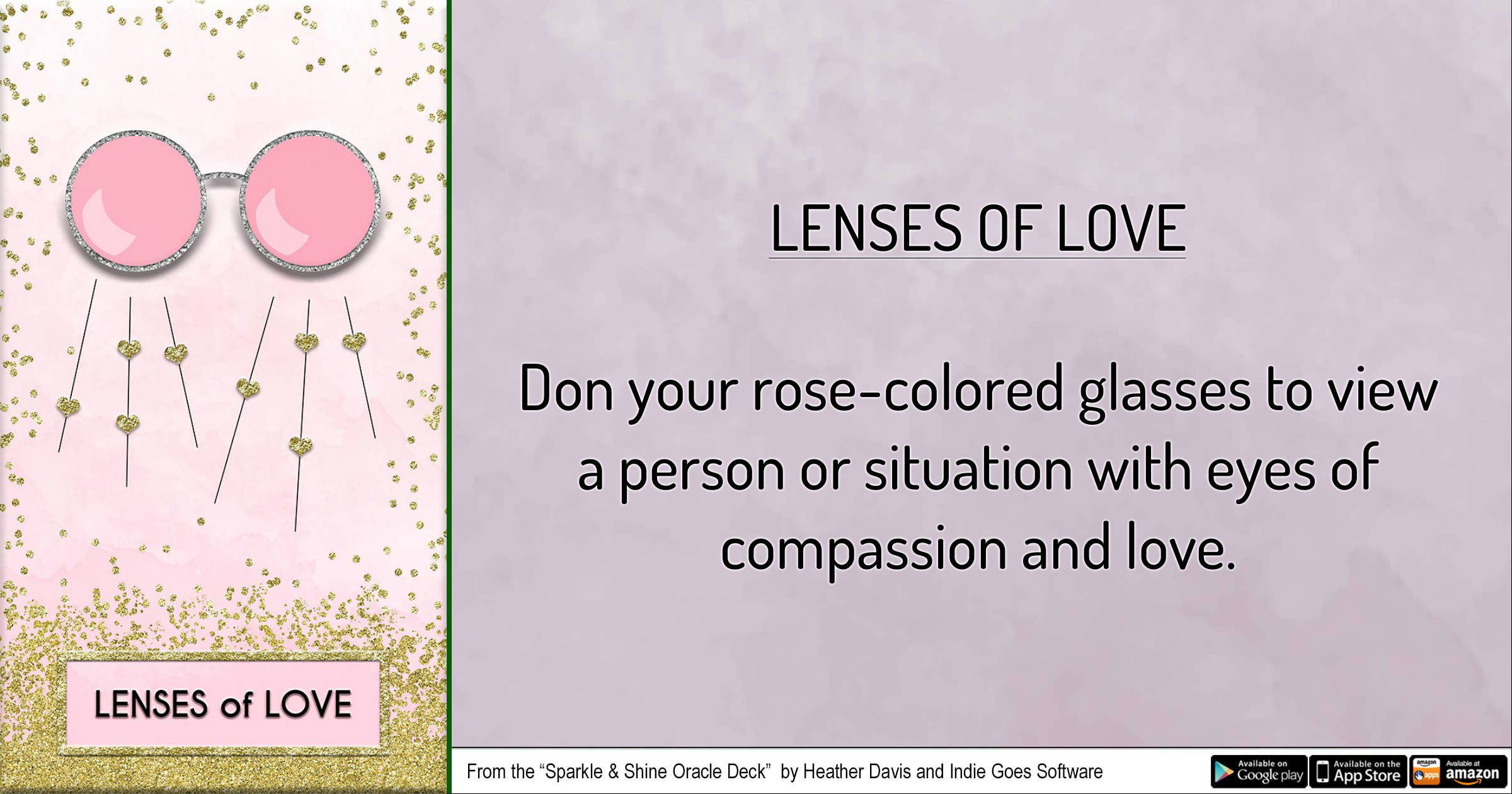 Your reading from the 'The Sparkle and Shine Oracle Deck' app - Try it ...